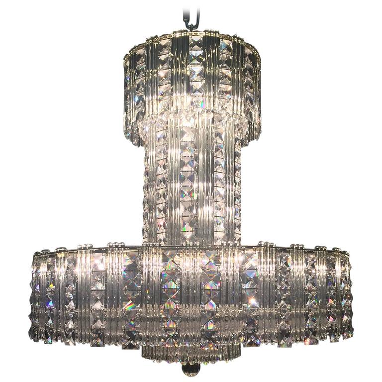 Large Crystal Chandelier at 1stDibs