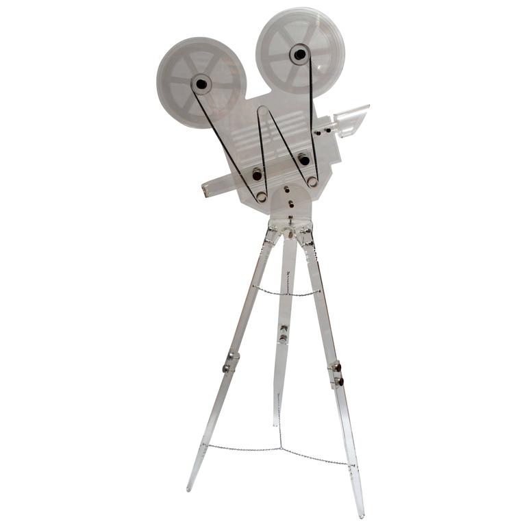 1980s Lucite Movie Camera Three-Dimensional Pop Art at 1stDibs