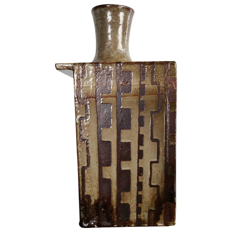 Modernist Architectural Slab Pottery Vessel For Sale at 1stDibs | slab ...