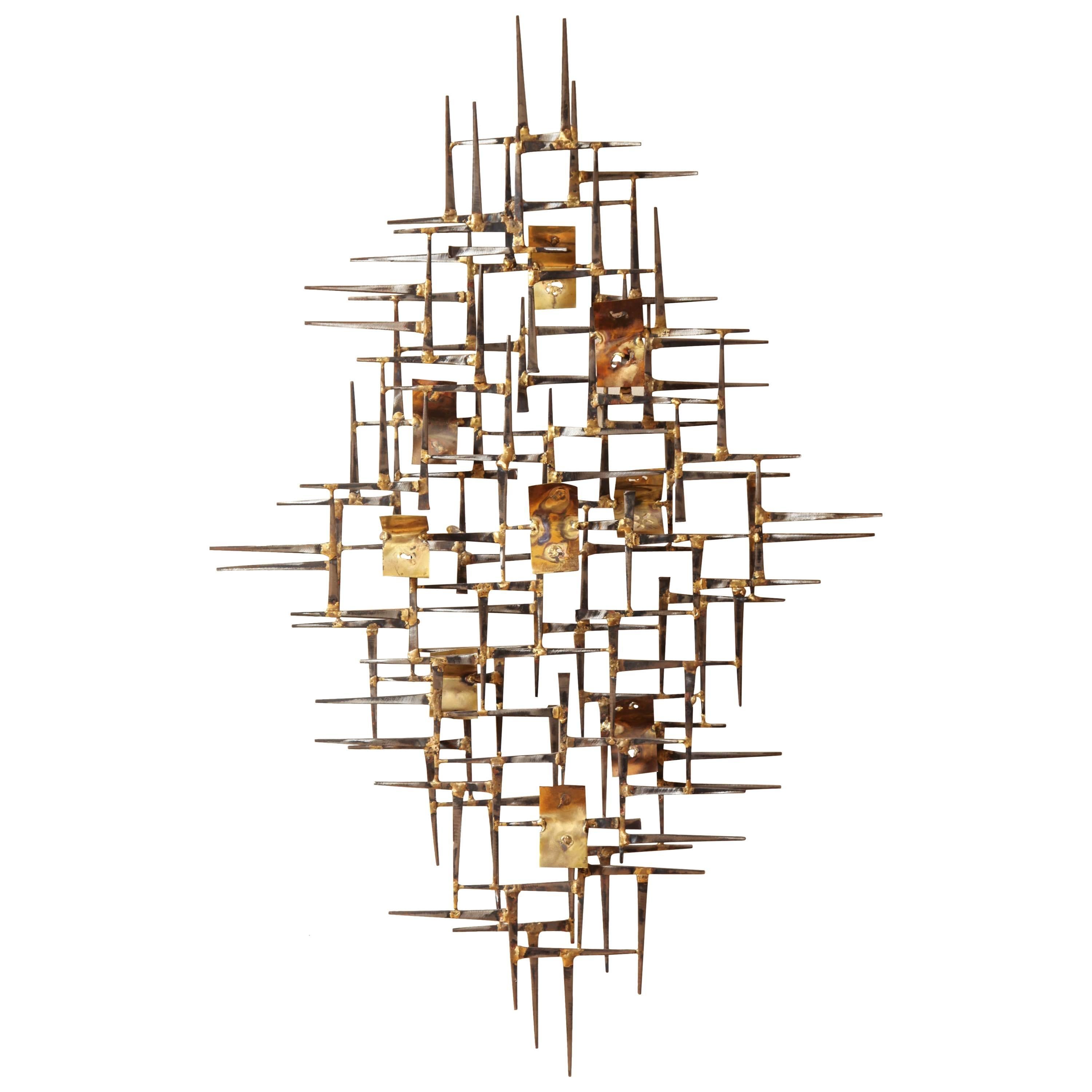 Contemporary Curtis Jere Style Wall Sculpture at 1stDibs