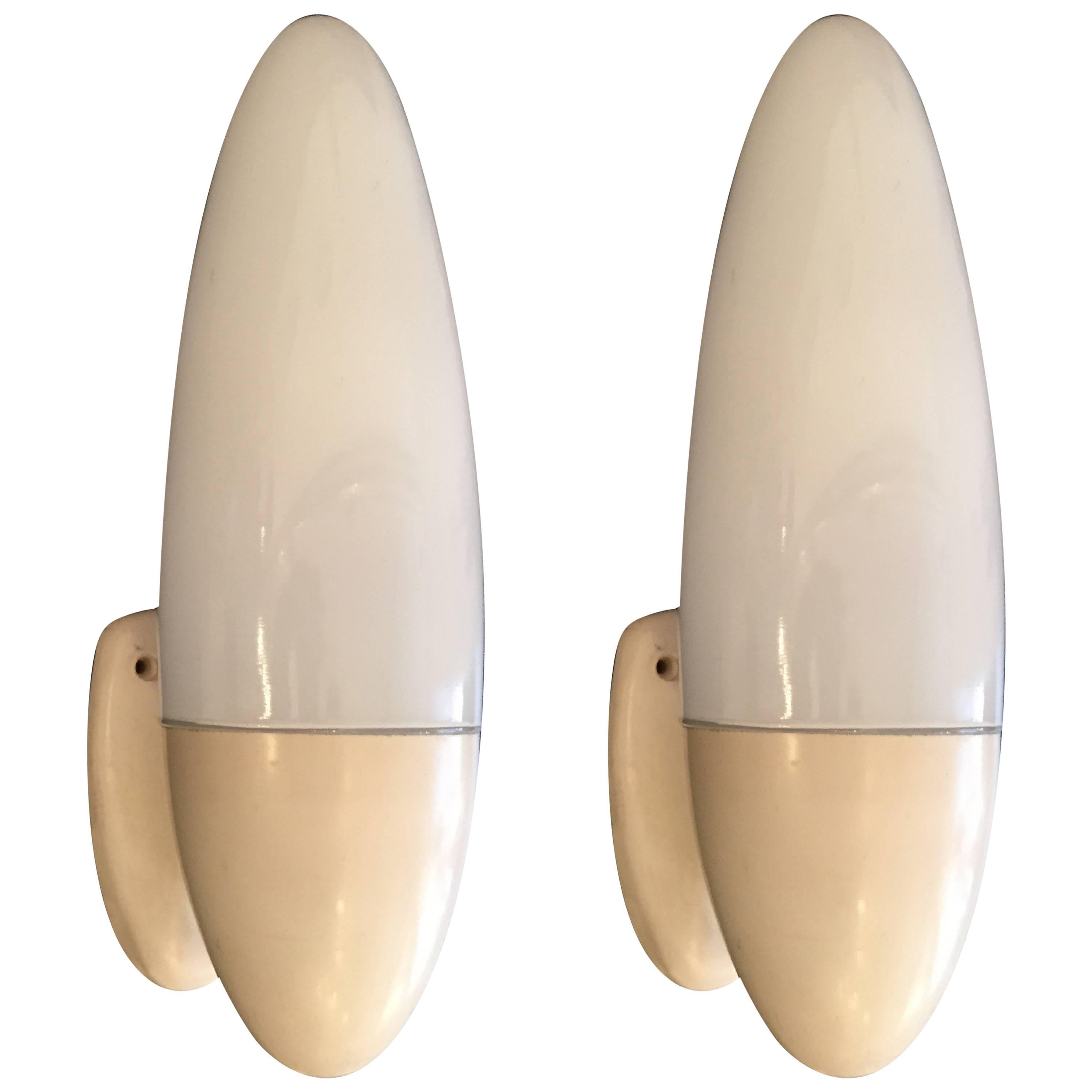 Pair of Outdoor Wall Lights German Bauhaus at 1stDibs