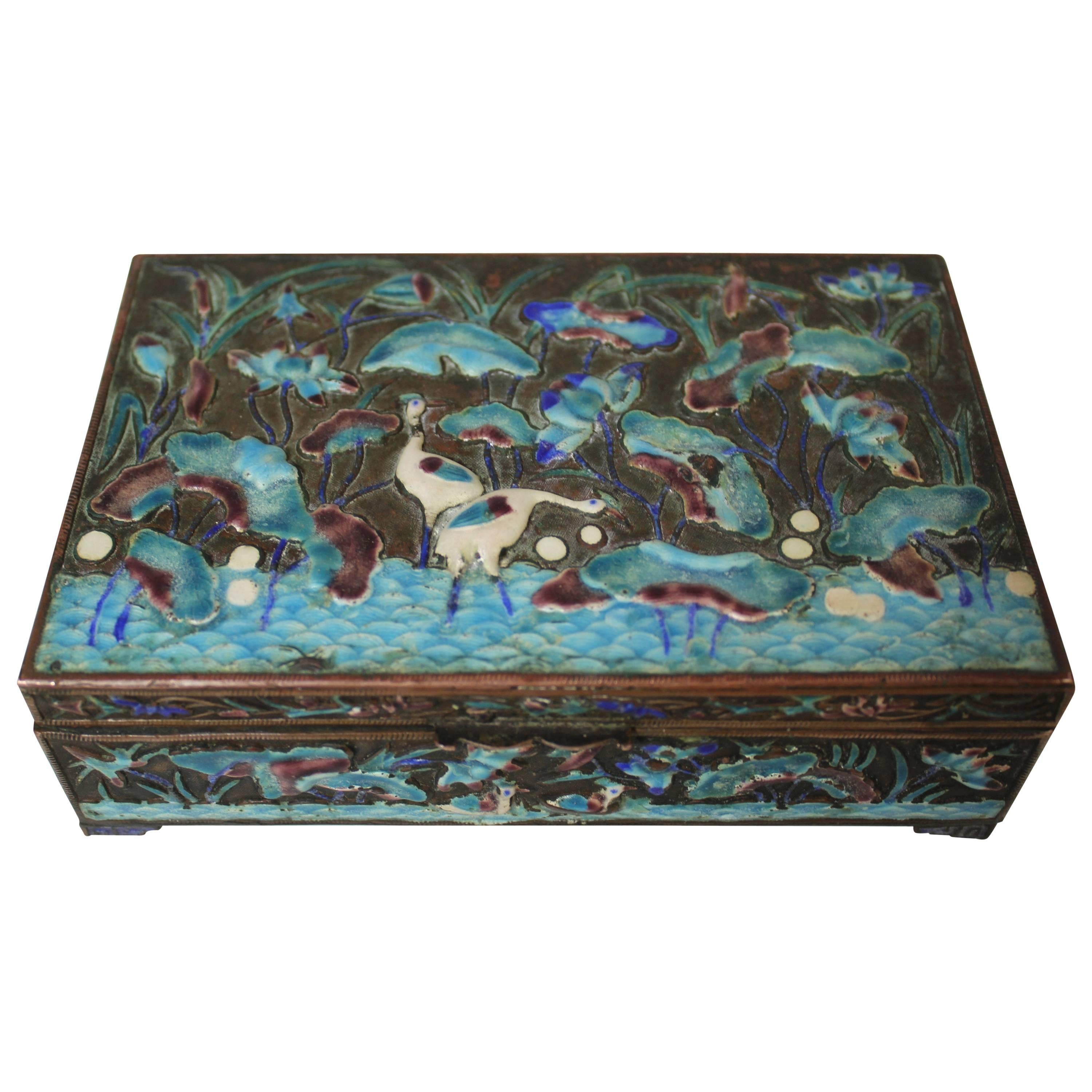 Chinese Enamel Box at 1stDibs