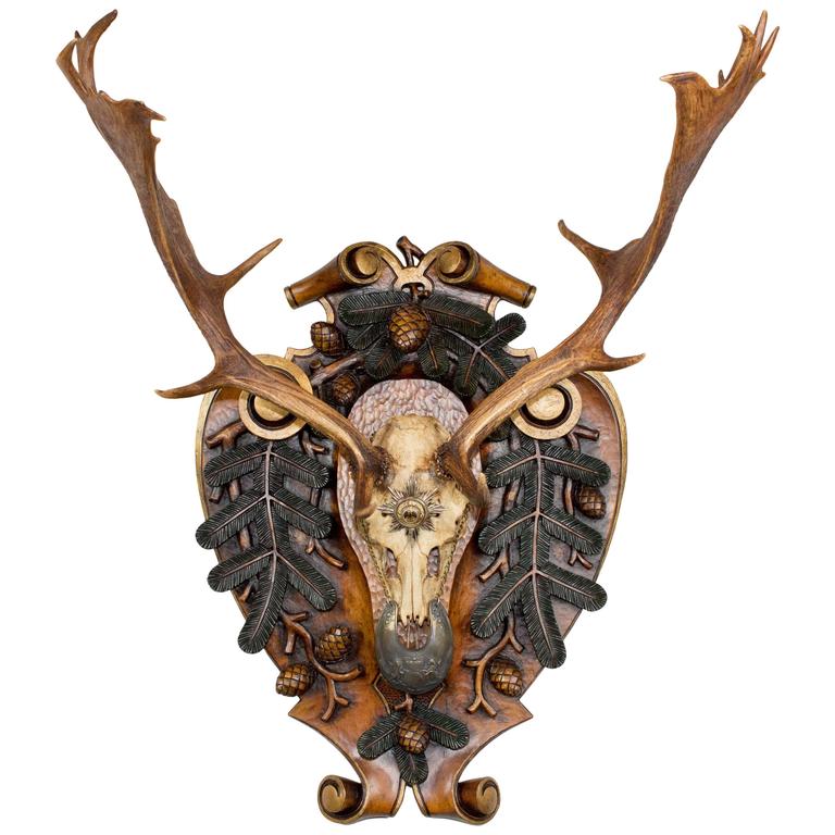 19th Century German Fallow Deer from Kaiser Wilhelm's, 1892, Eulenburg ...