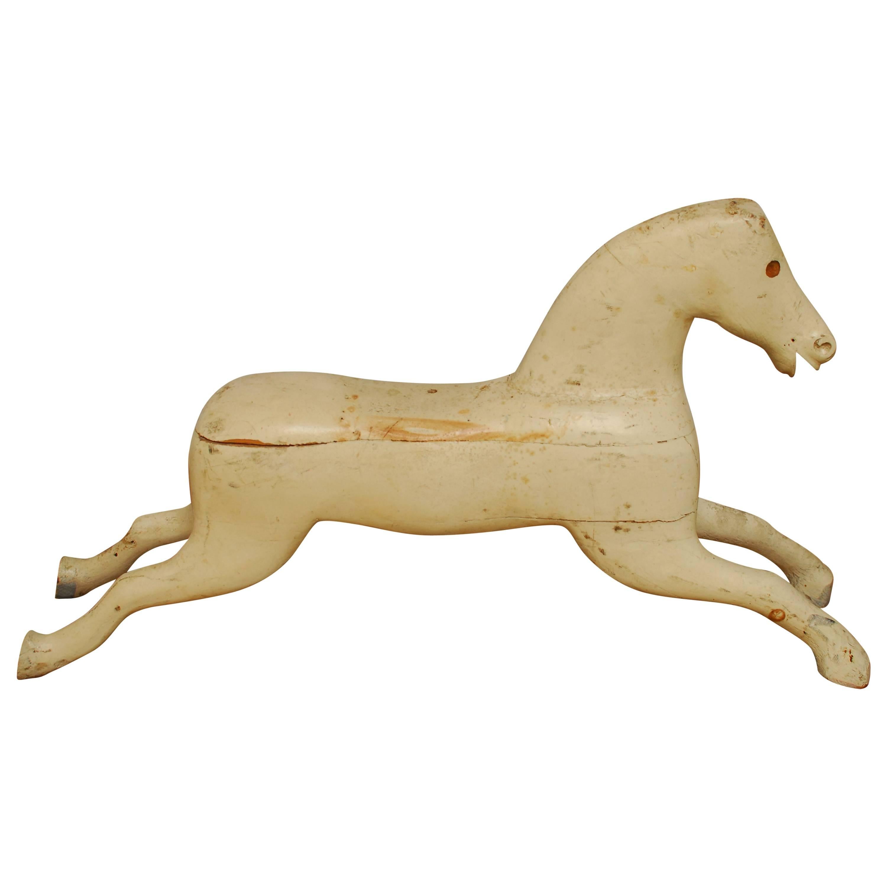 Primitive Folk Art Carved Wood Horse at 1stDibs | wooden horse primitives