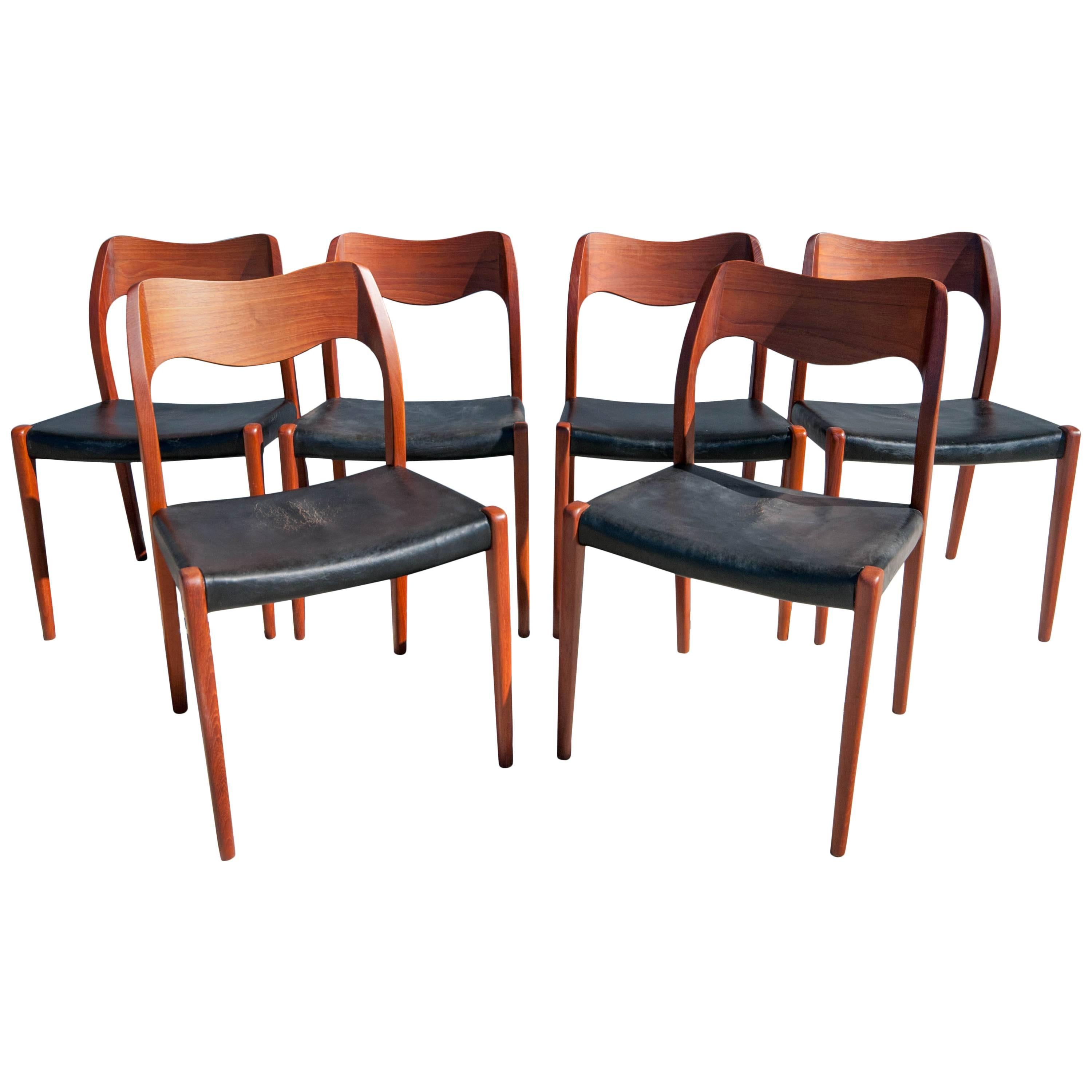 Niels Moller 71 Teak Dining Chairs at 1stDibs | moller 71 chairs, niels ...