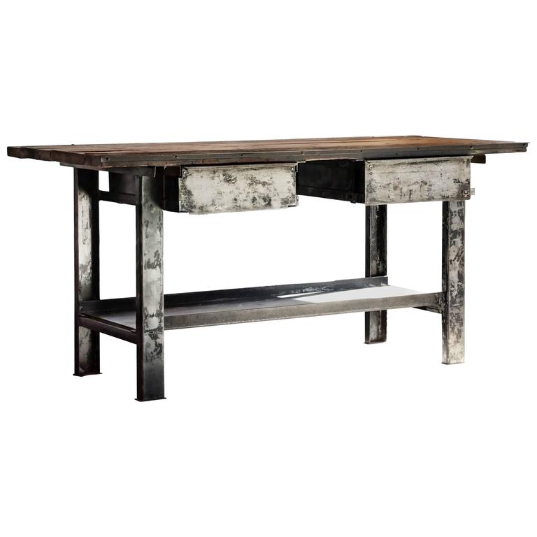 Vintage Custom-Made Machinist Workbench at 1stDibs | custom workbench ...