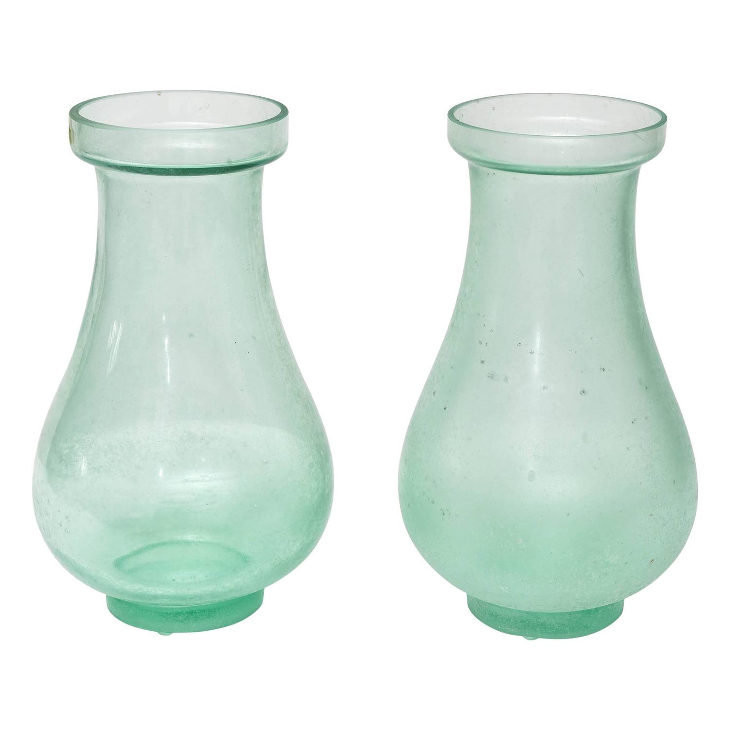 Pair of Seguso Scavo Glass Vases at 1stdibs