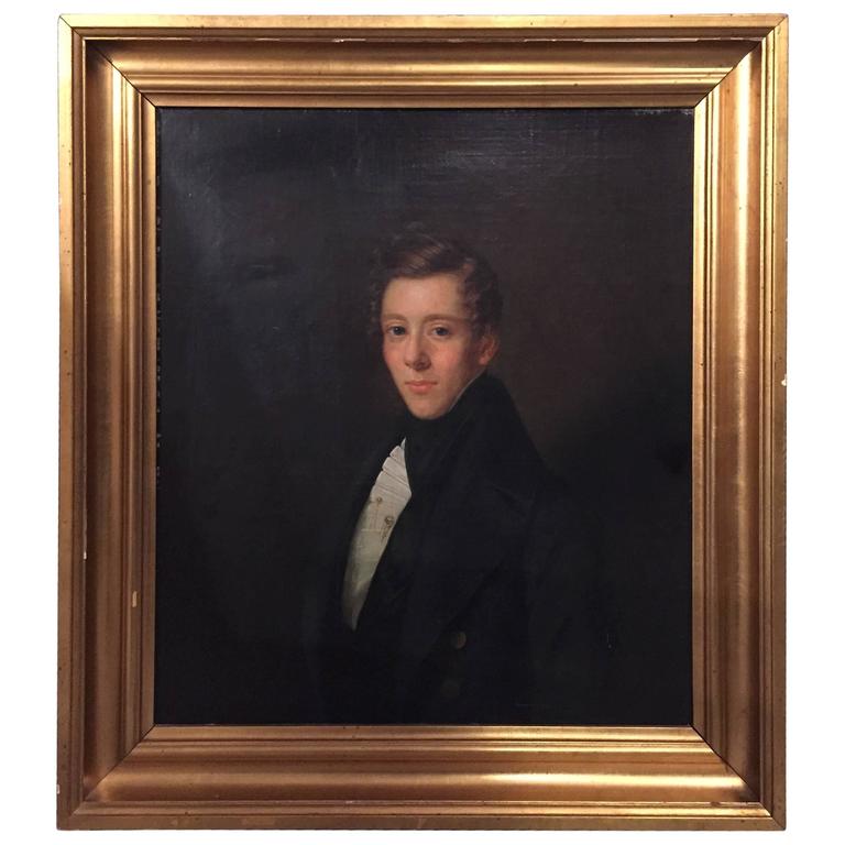 Portrait of a Gentleman, Danish Oil on Canvas, Early 19c at 1stDibs