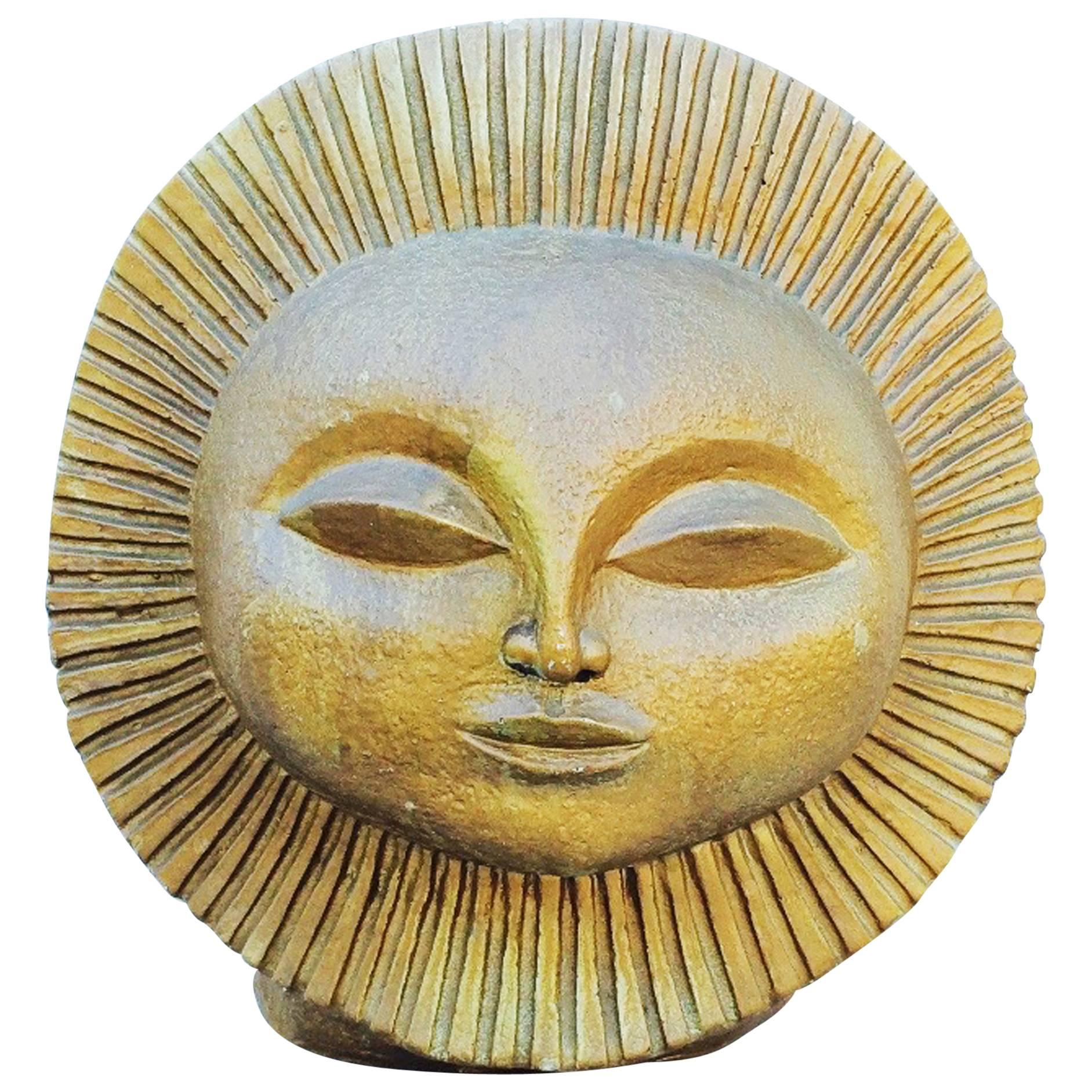 Austin Sculpture Sun Face - For Sale on 1stDibs