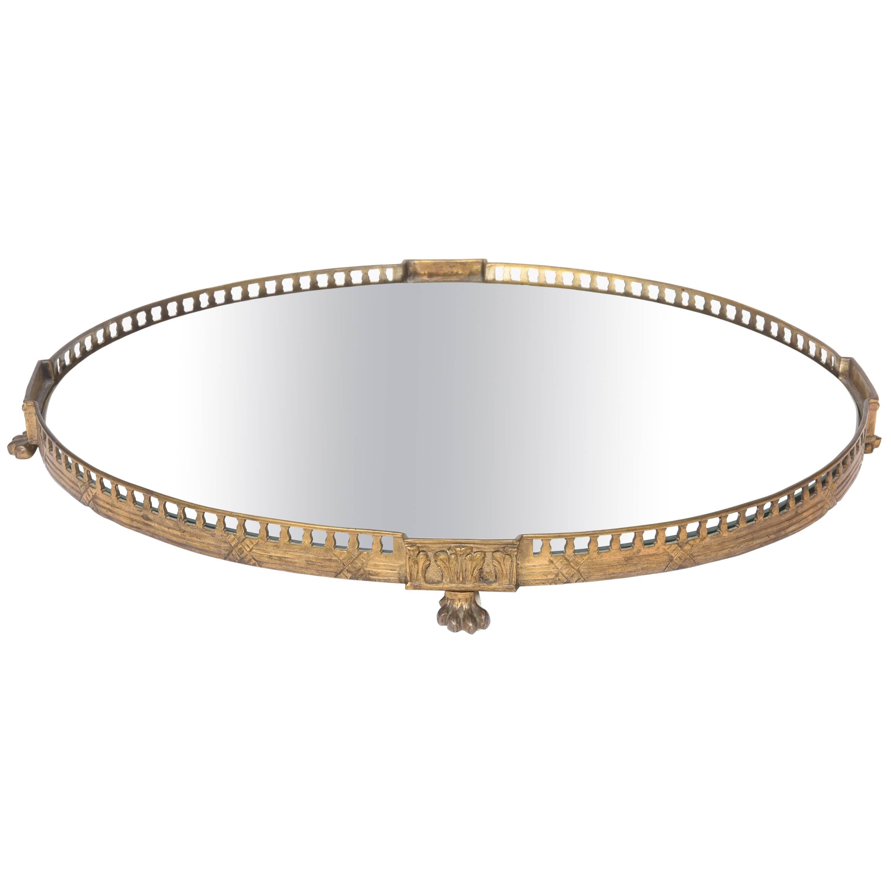 19th Century Mirrored Bronze Plateau at 1stDibs