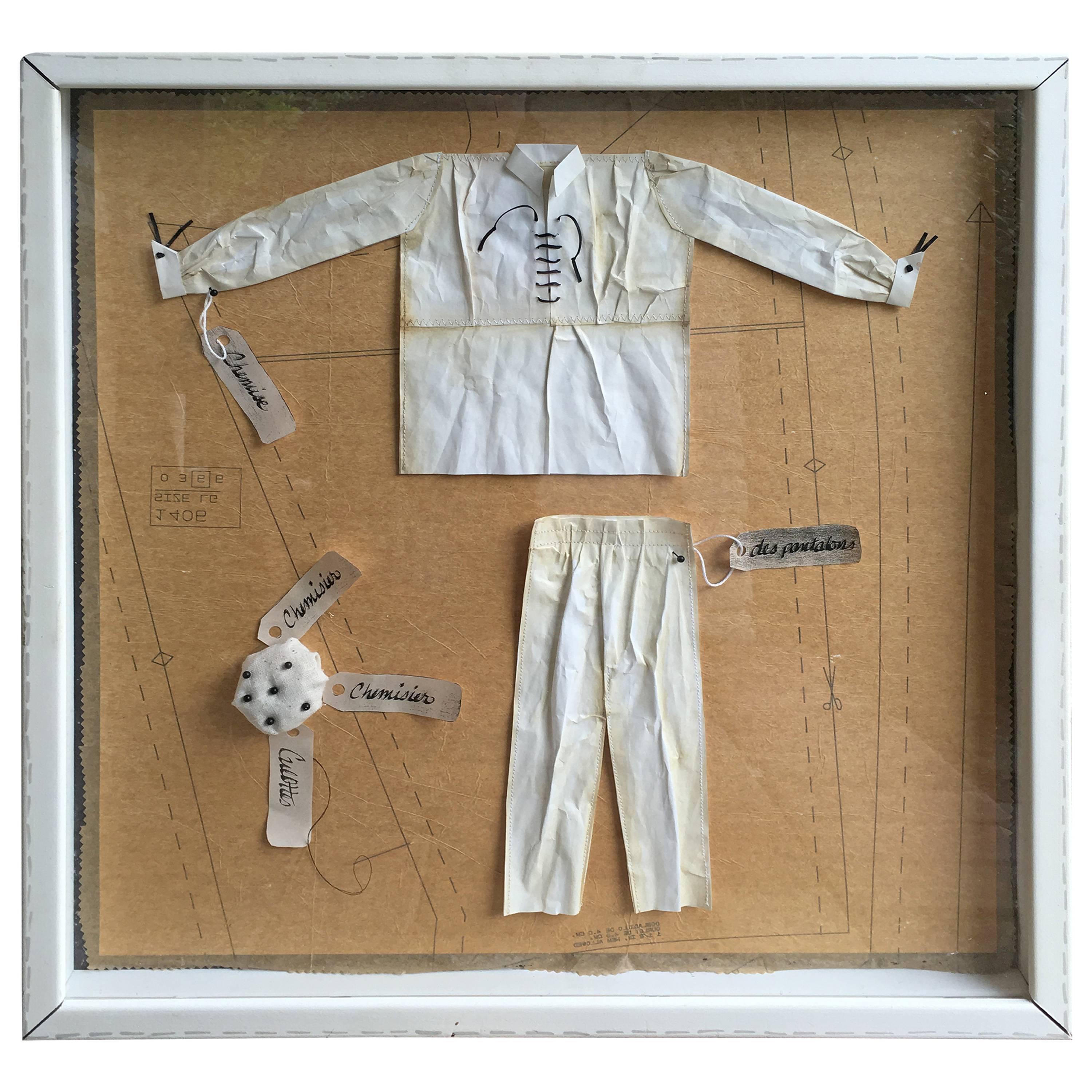 French Salesman's Fashion Samples Framed at 1stDibs