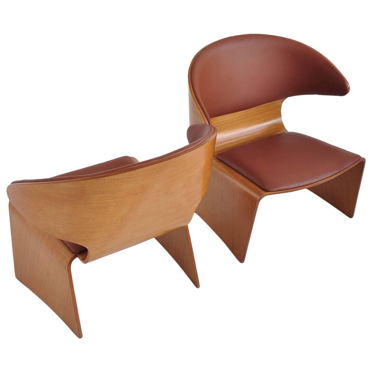 Hans Olsen for Frem Rojle Teak "Bikini" Lounge Chairs at 1stDibs
