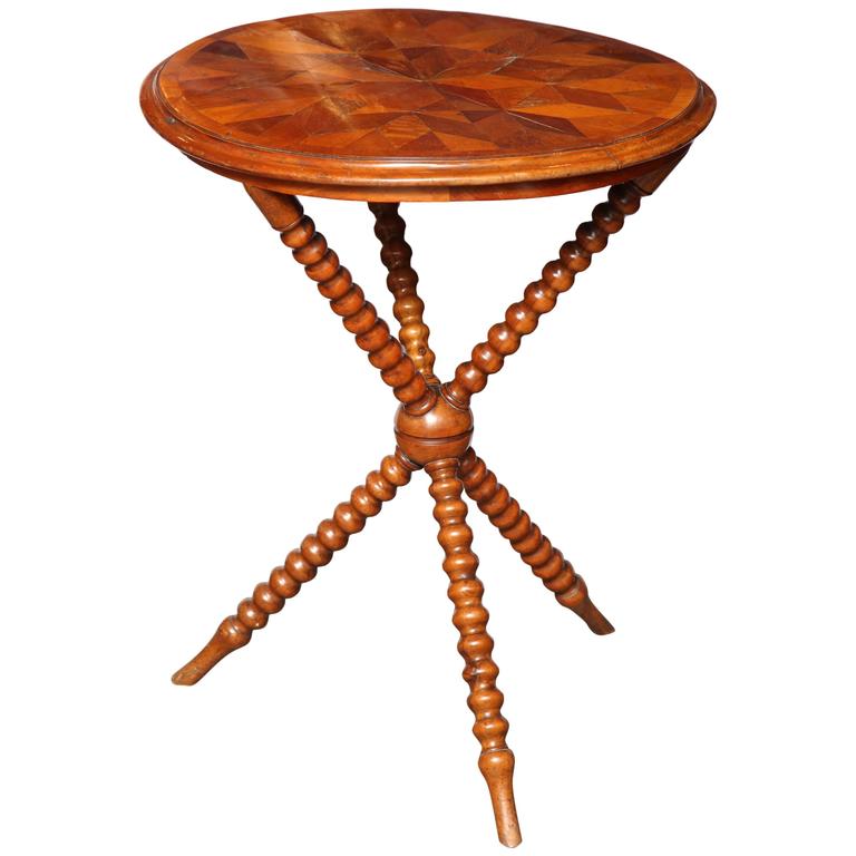 Three Leg Bobbin Table at 1stdibs