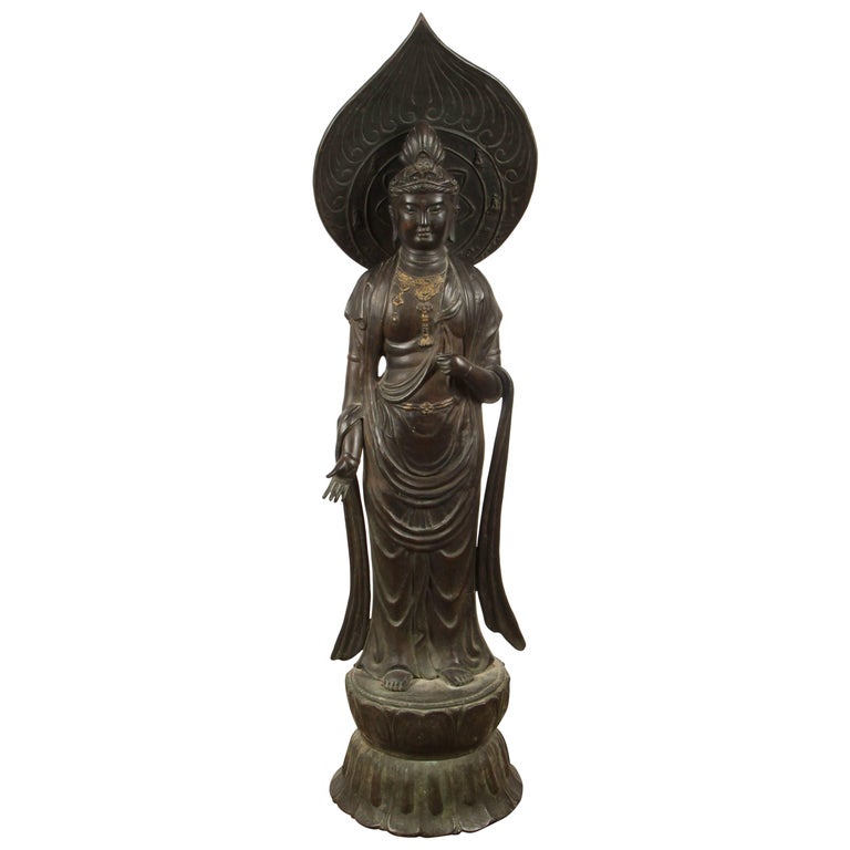 Antique Japanese Sculpture of Kannon at 1stDibs | japanese sculpture ...