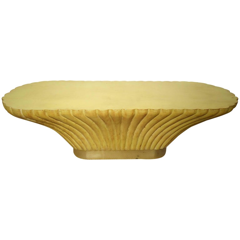 Low Midcentury Shell Shaped Coffee Table For Sale at 1stDibs