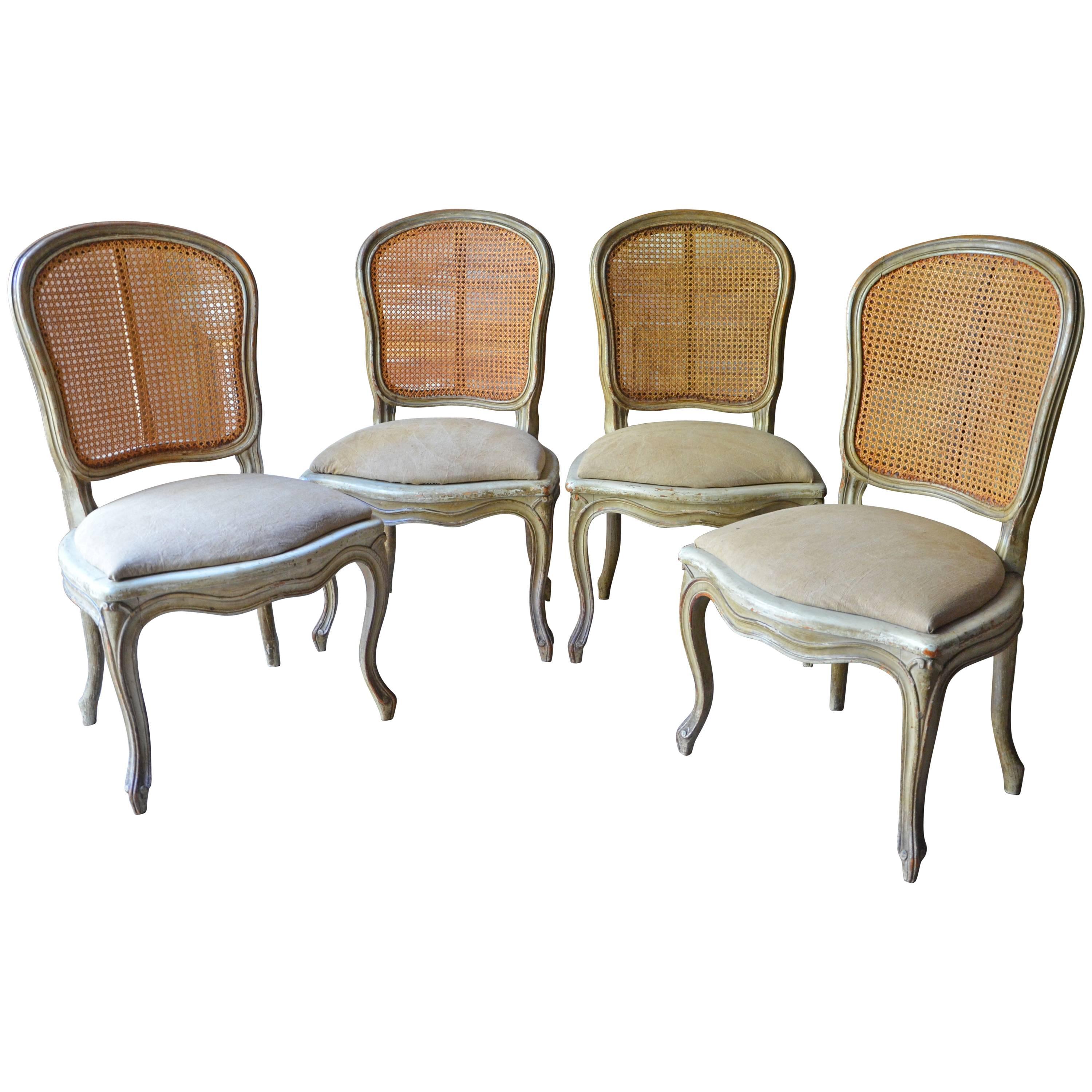 Set of Four 19th Century French Chairs, Louis XV Style at 1stDibs