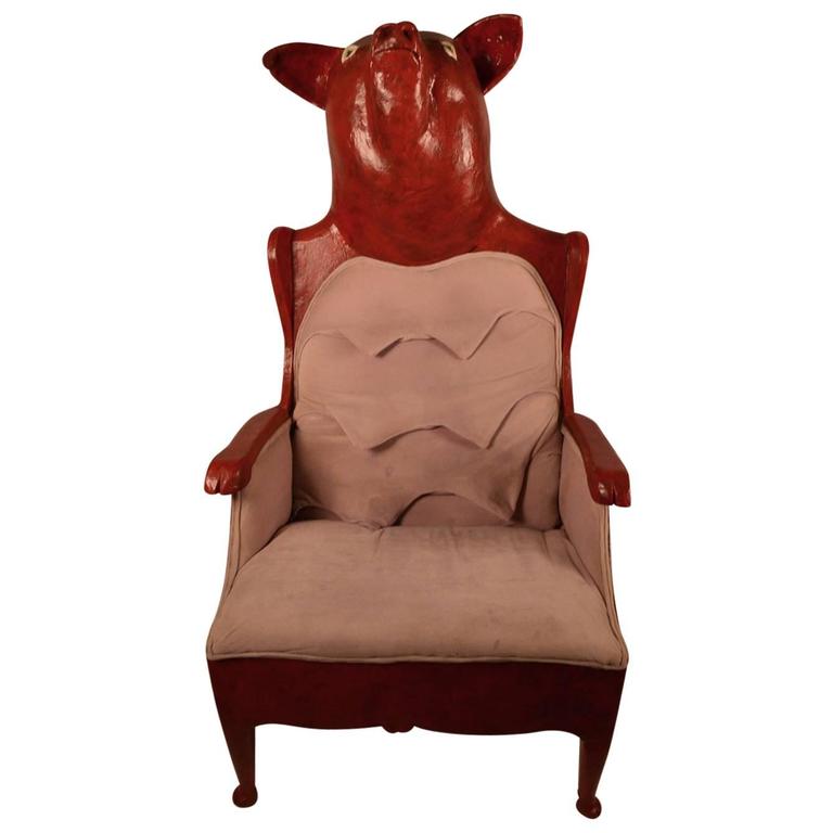 Completely Wack Red Pig Chair at 1stDibs