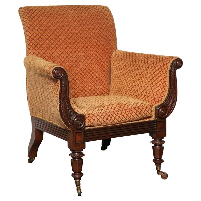 English Regency Library Chair at 1stDibs