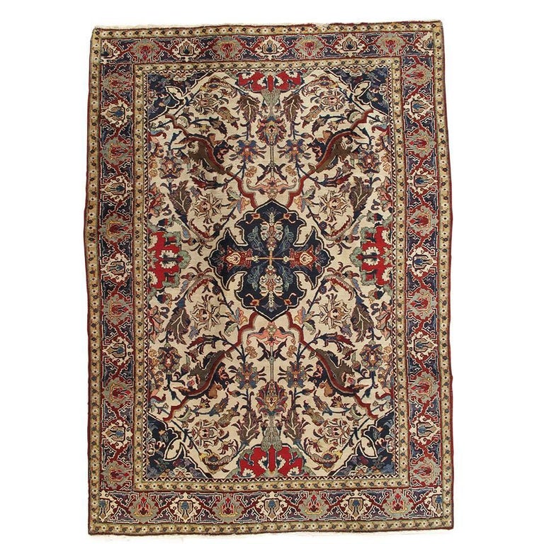 Antique Indian Agra Rug at 1stDibs | antique indian rugs