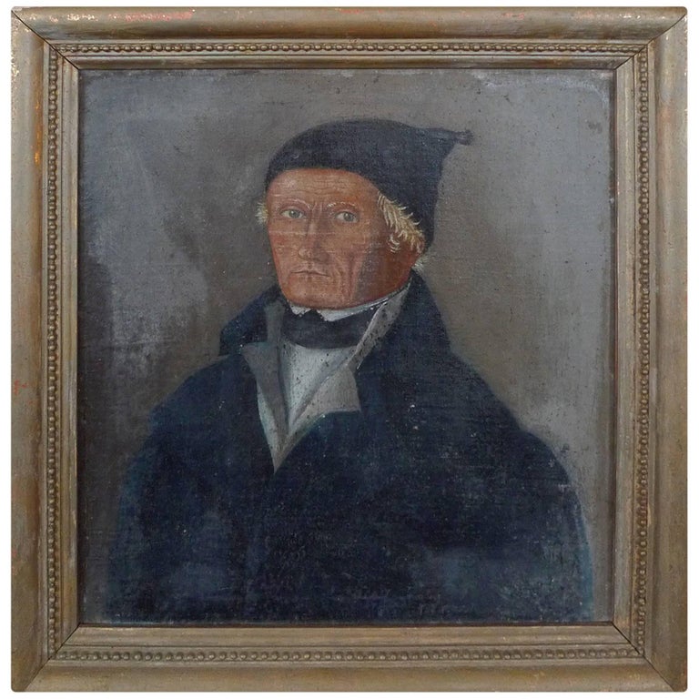 19th Century Impressionist Oil Painting Portrait of a Gentleman For Sale at 1stdibs