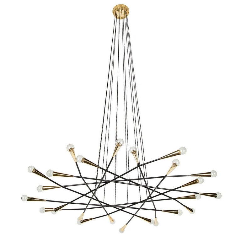 Rewire Custom Multi Arm Flat Chandelier For Sale at 1stDibs