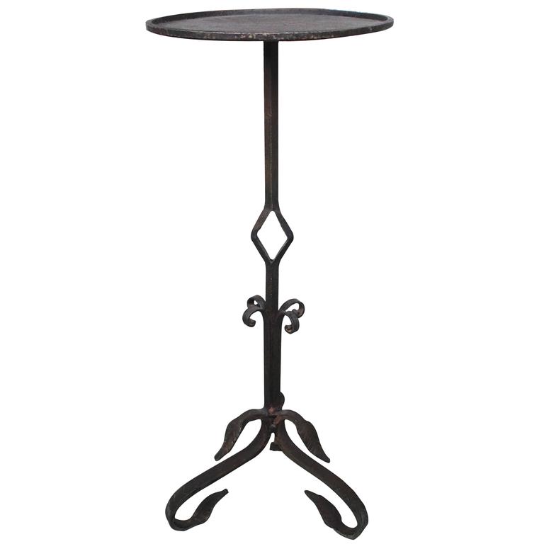 Spanish Wrought Iron Martini Table at 1stDibs
