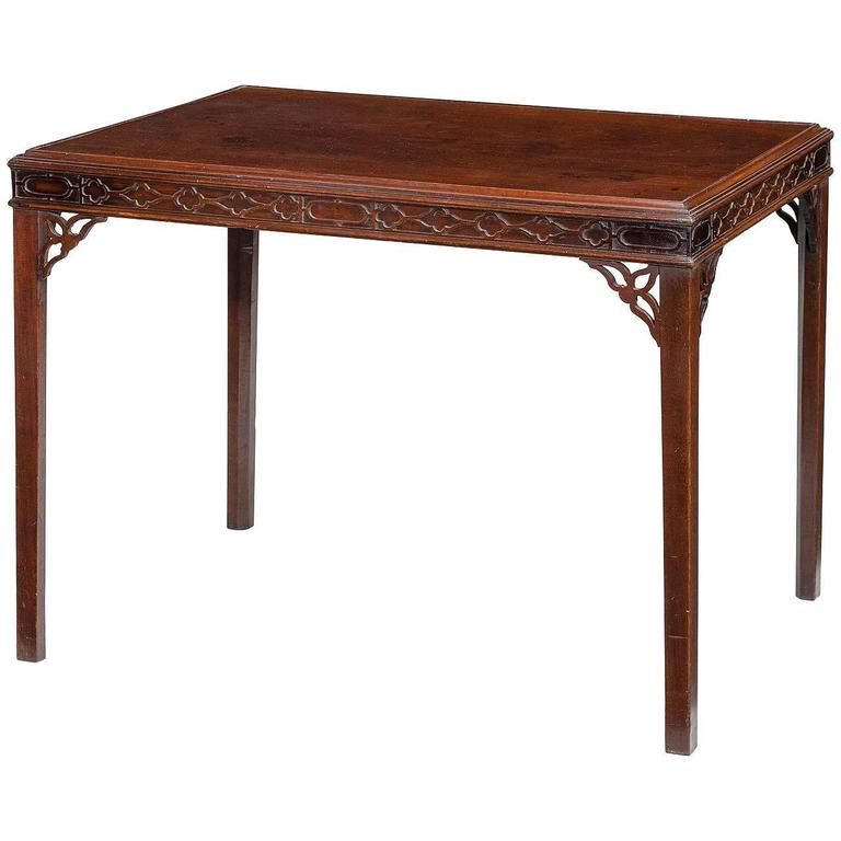 Chippendale period mahogany silver table For Sale at 1stDibs