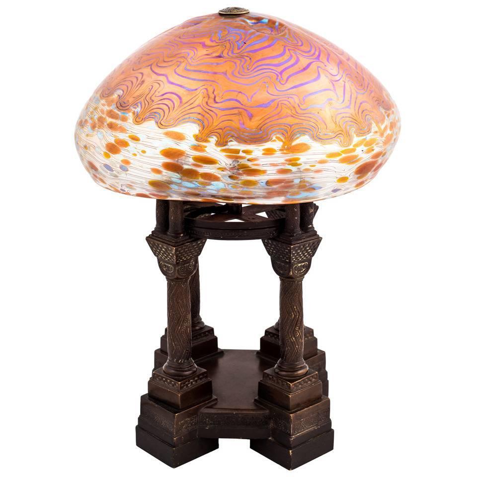 Loetz Lamp by Gustav Gurschner, circa 1902 For Sale at 1stdibs