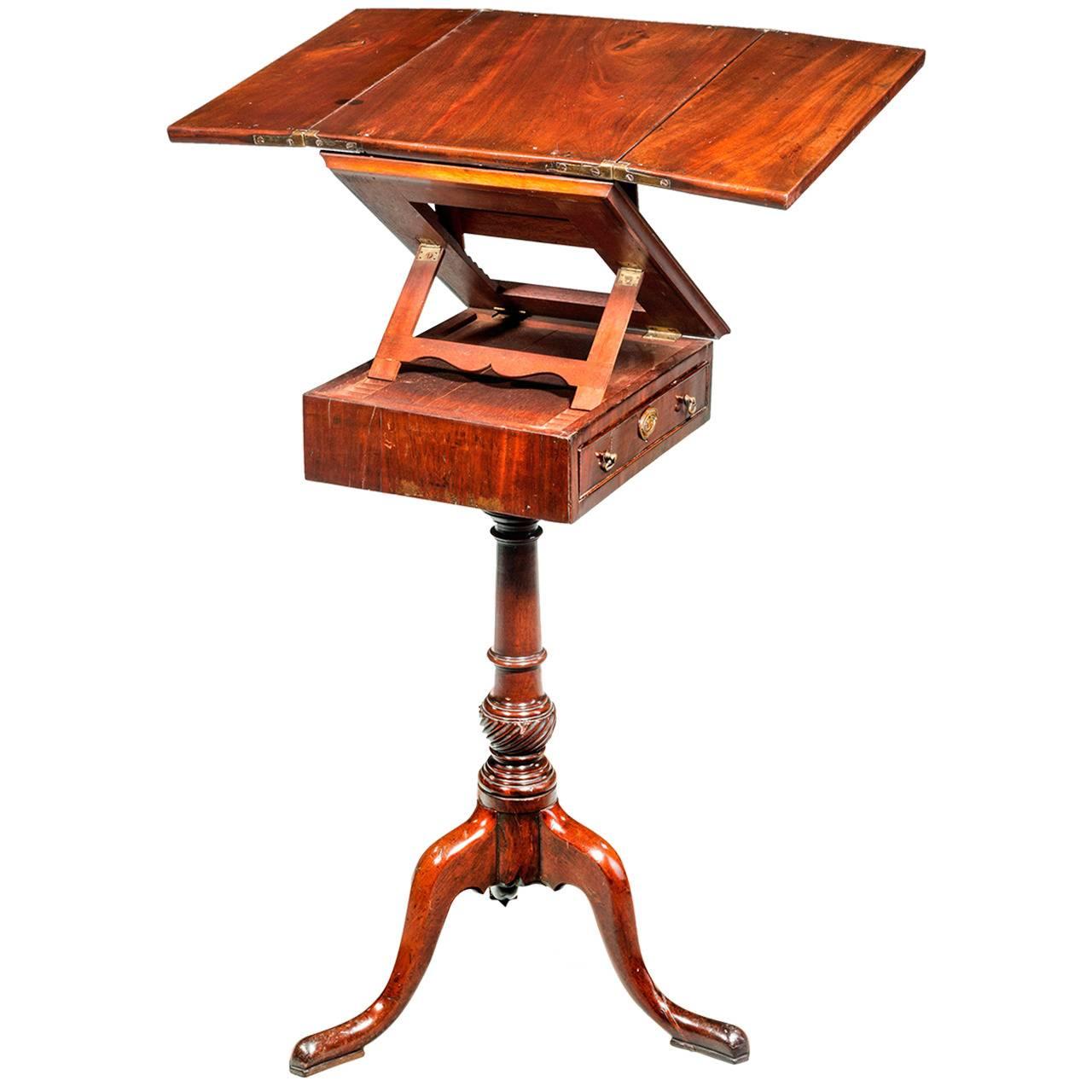 Chippendale Period Mahogany Reading or Writing Table For Sale at 1stDibs