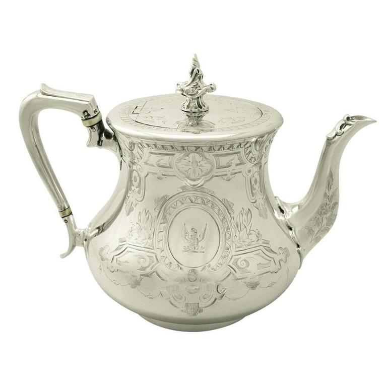 Sterling Silver Teapot, Antique Victorian at 1stDibs