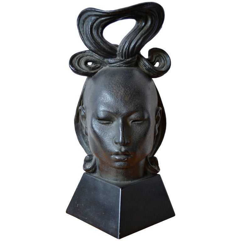 Mid-Century Asian Female Sculpture by American Artist Fred Press ...