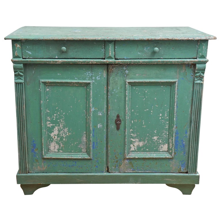 Original Green Painted Buffet at 1stDibs