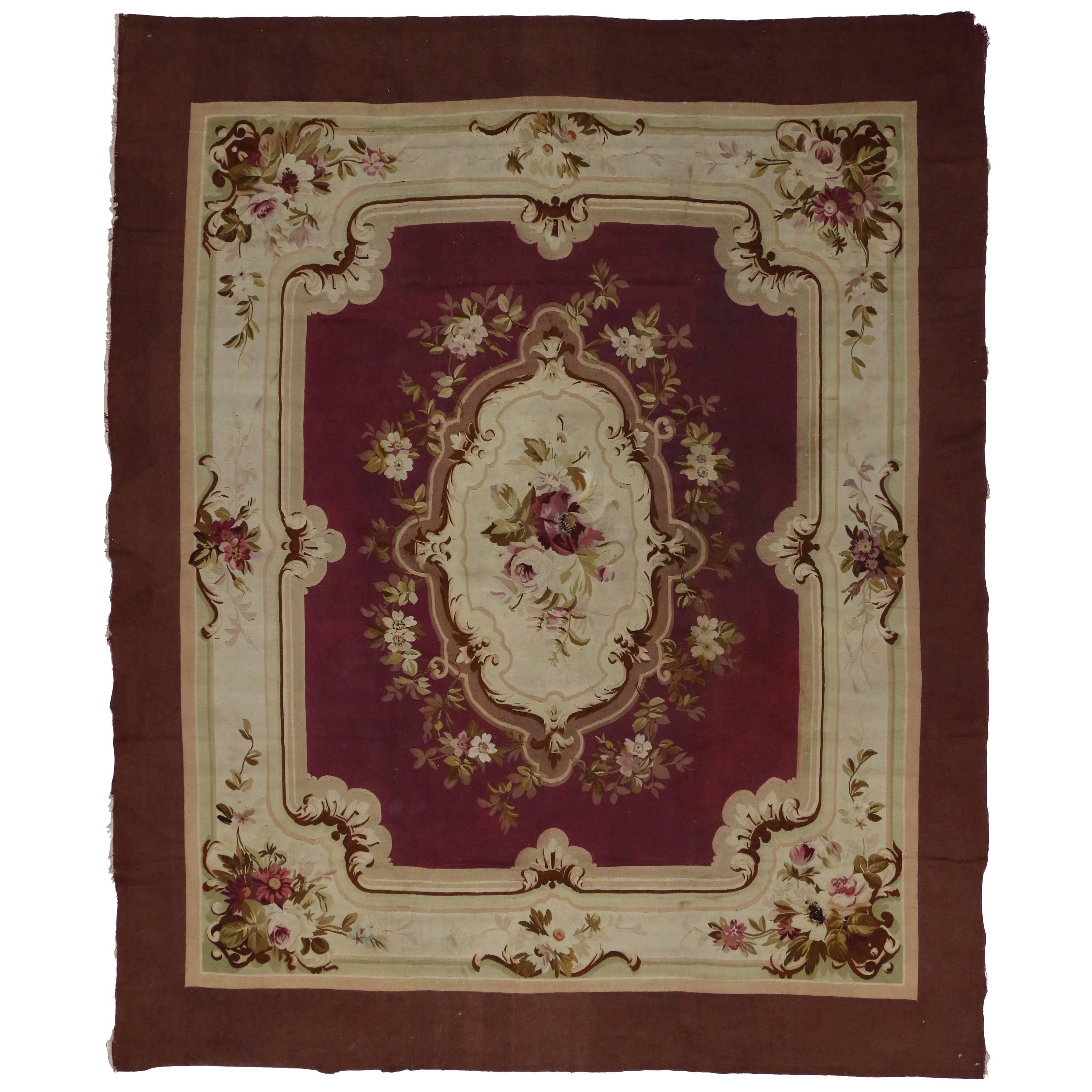 Royal Antique Spanish Savonnerie Style Rug at 1stDibs