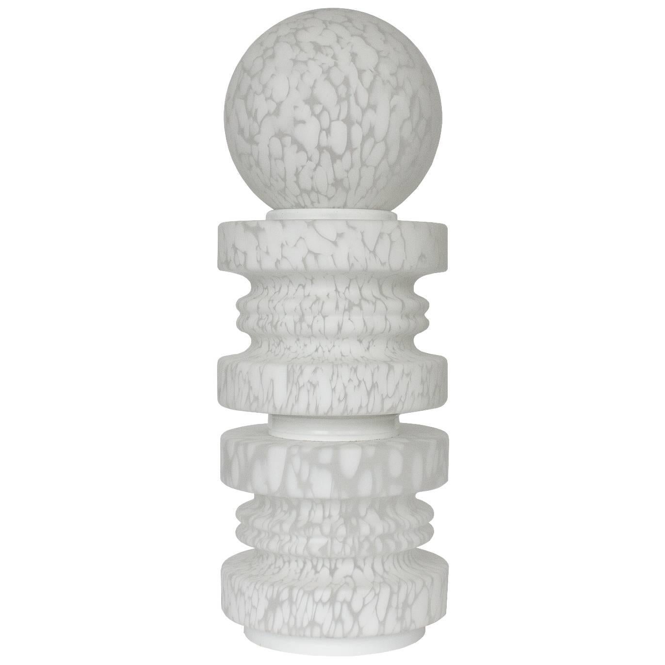 Tall Mottled Murano Glass Totem Table Lamp by Vistosi at 1stDibs