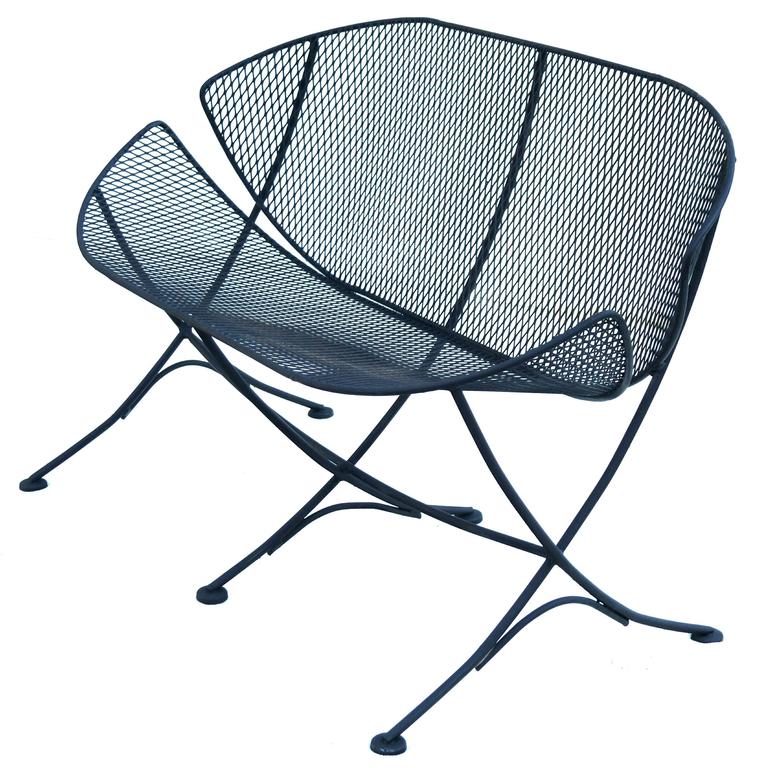 Salterini Mid-Century Modern Clamshell Settee Sofa at 1stDibs