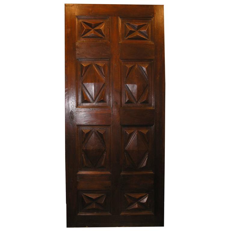 Antique Walnut Entry Door at 1stDibs