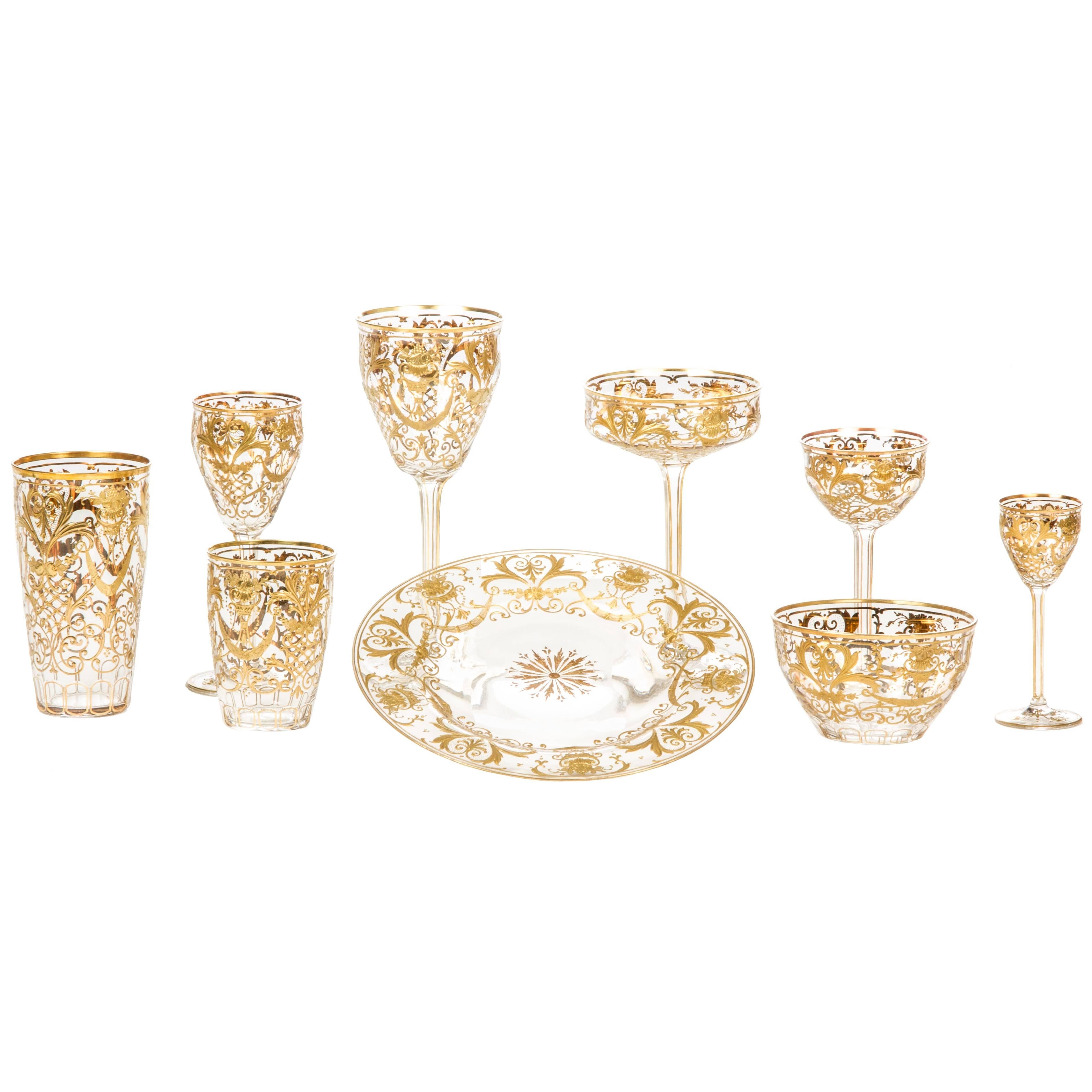 Large and Fabulous Moser Stemware and Table Service at 1stDibs