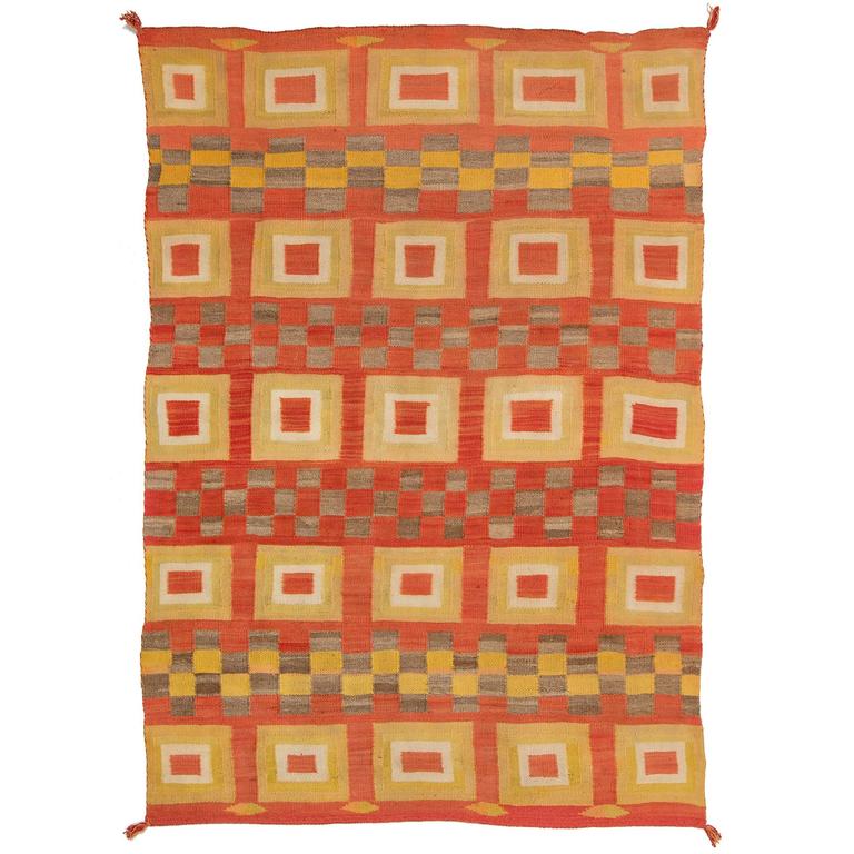 Antique Native American Transitional Blanket, Navajo Textile, circa ...