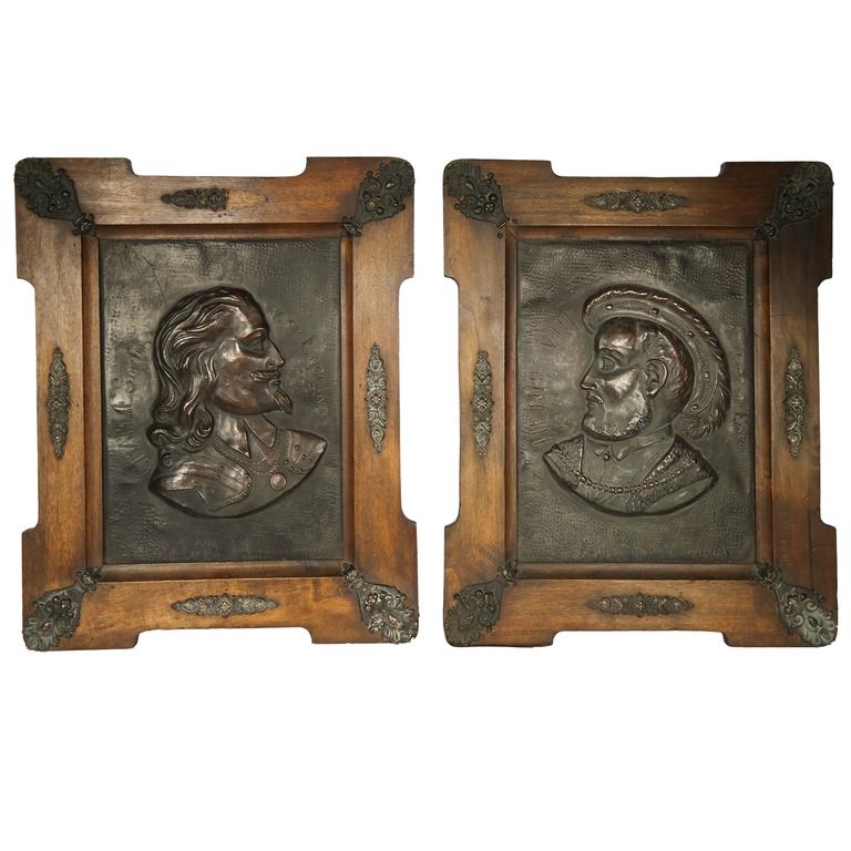 Pair of Hammered Copper Wall Panels at 1stDibs
