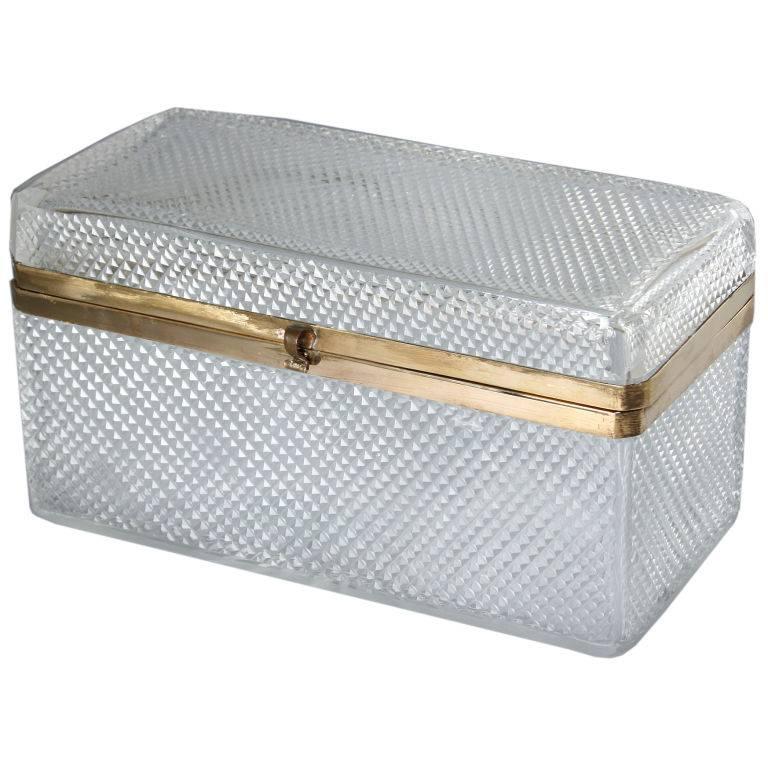 Large Cut Crystal Dresser Box at 1stDibs