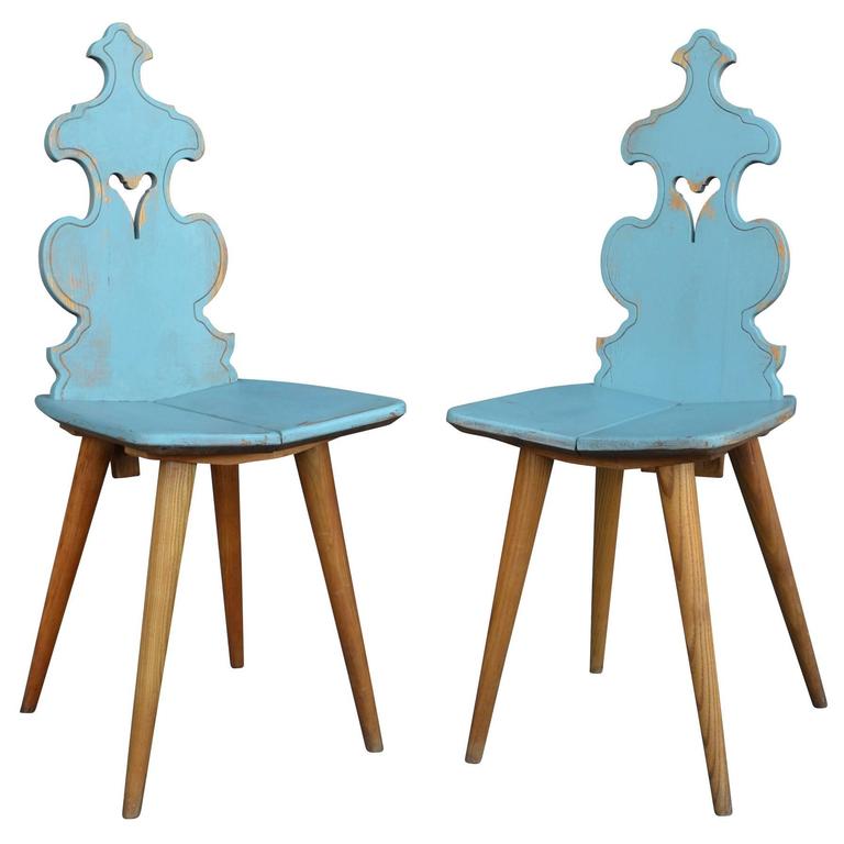 Pair of Oak Side Chairs by Cepelia, circa 1957 at 1stDibs