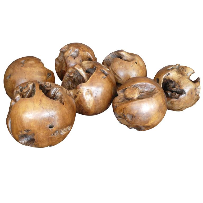 Burl Wood Balls at 1stDibs | burl ball