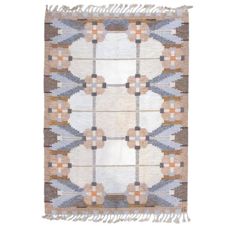 Ingegerd Silow, Signed Scandinavian Rug For Sale at 1stDibs