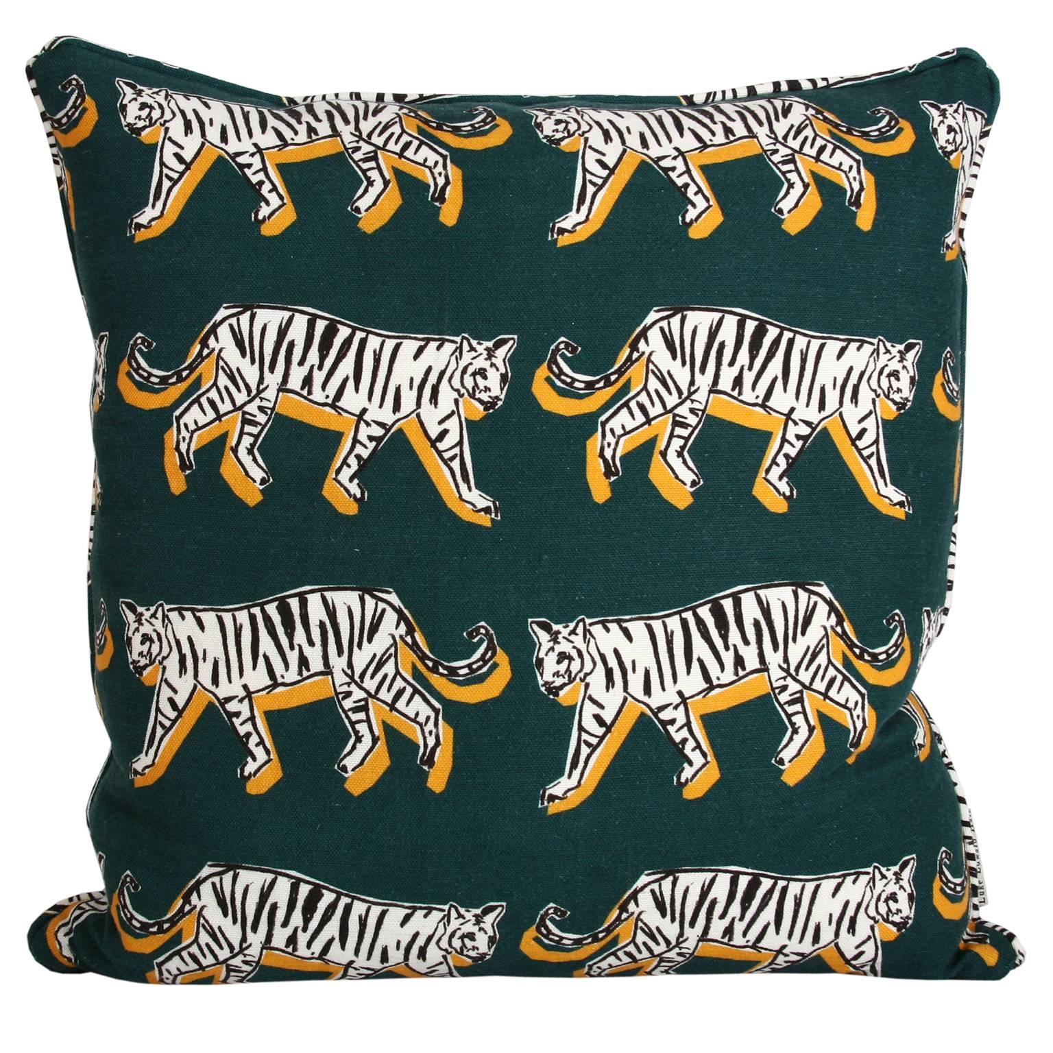 White Tiger Pillow at 1stDibs