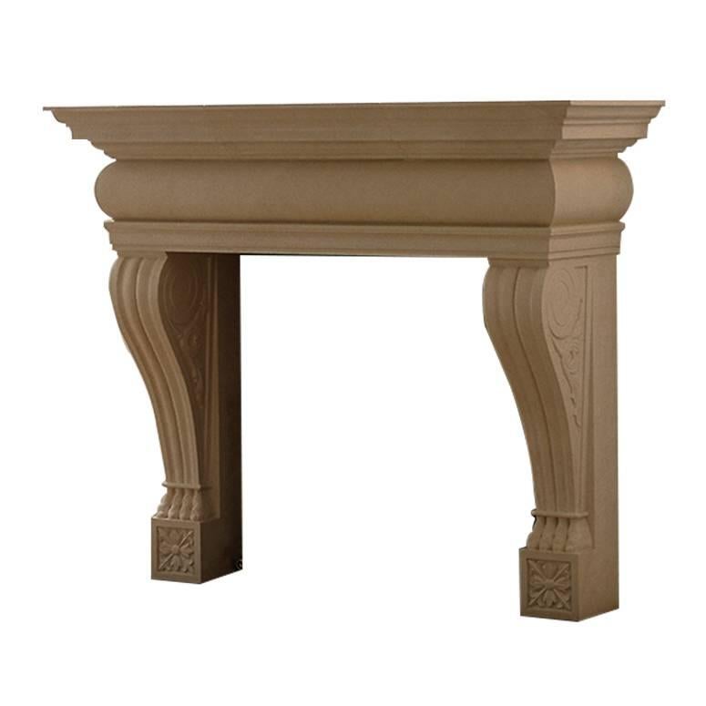Italianate Mantel Carved in Limestone For Sale at 1stDibs