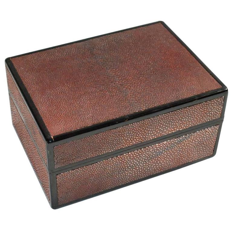 Shagreen Jewelry Box at 1stDibs