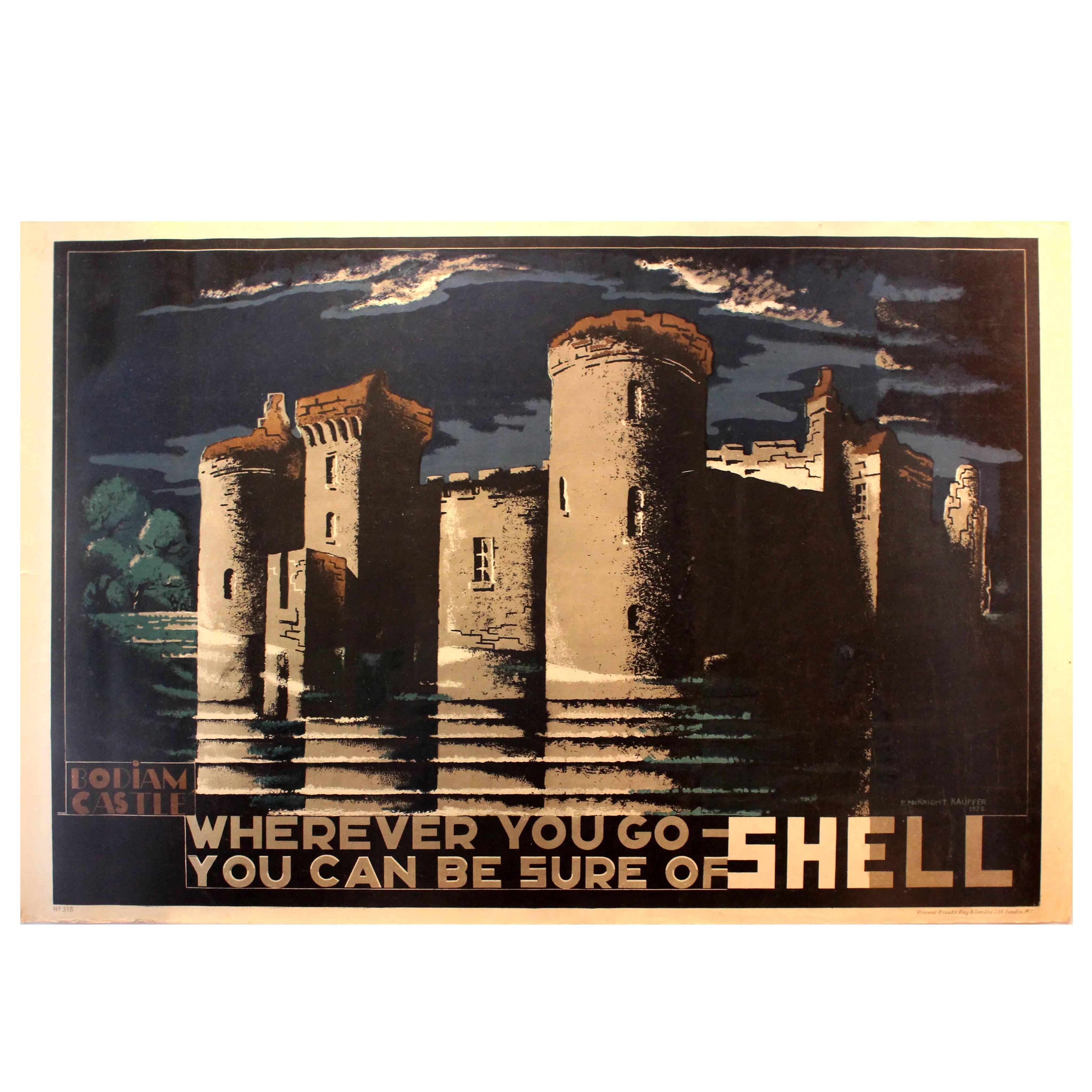 Original Vintage Poster Designed for Shell, Bodiam Castle by McKnight ...