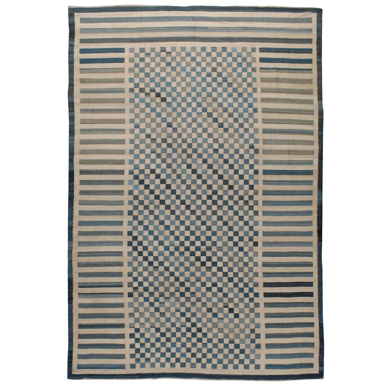 Modern Persian Flat-Weave Rug at 1stDibs