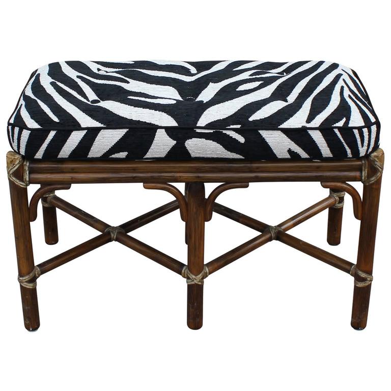Wonderful Bamboo Zebra Bench at 1stDibs