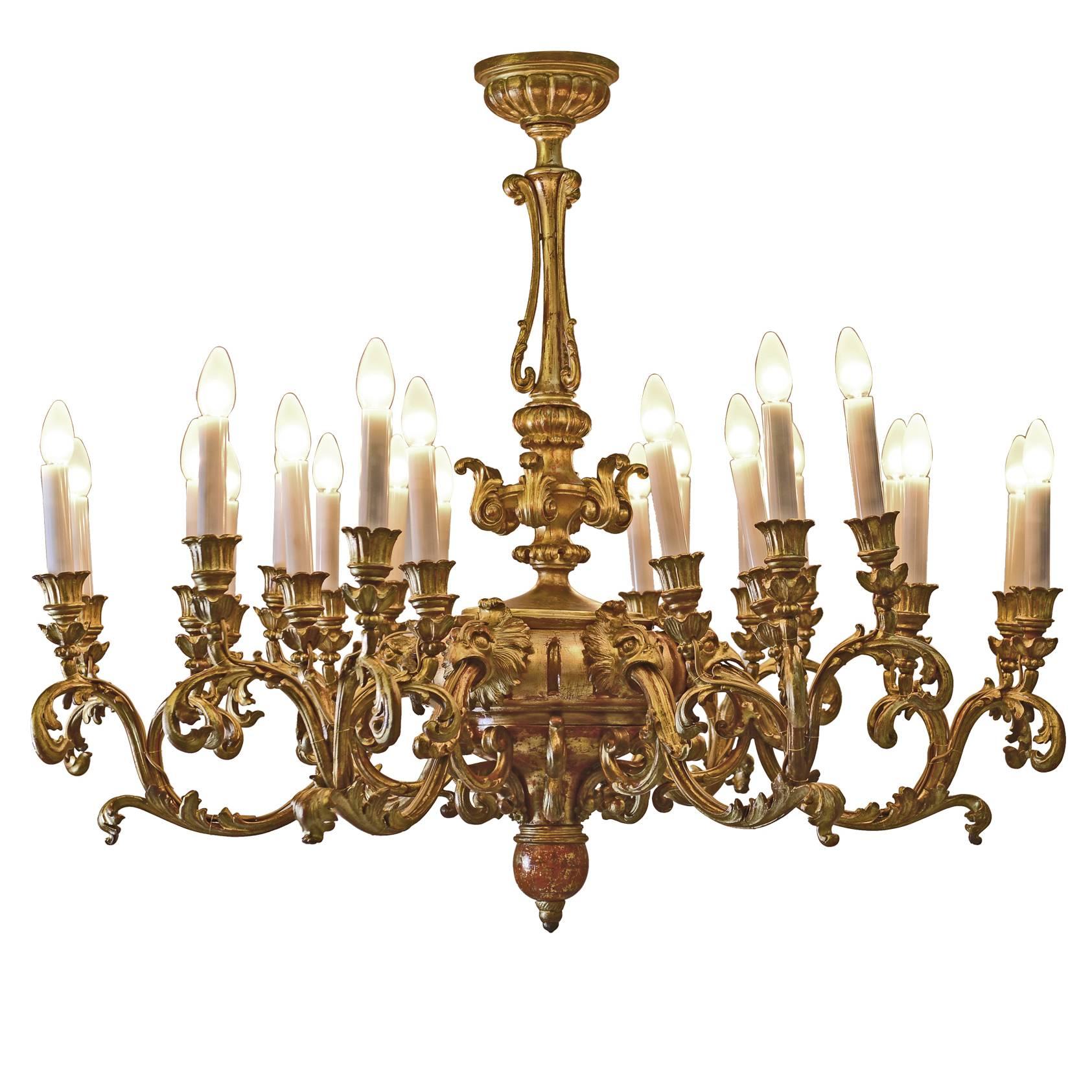 Original Old Barock Style Chandelier, circa 1890 For Sale at 1stDibs